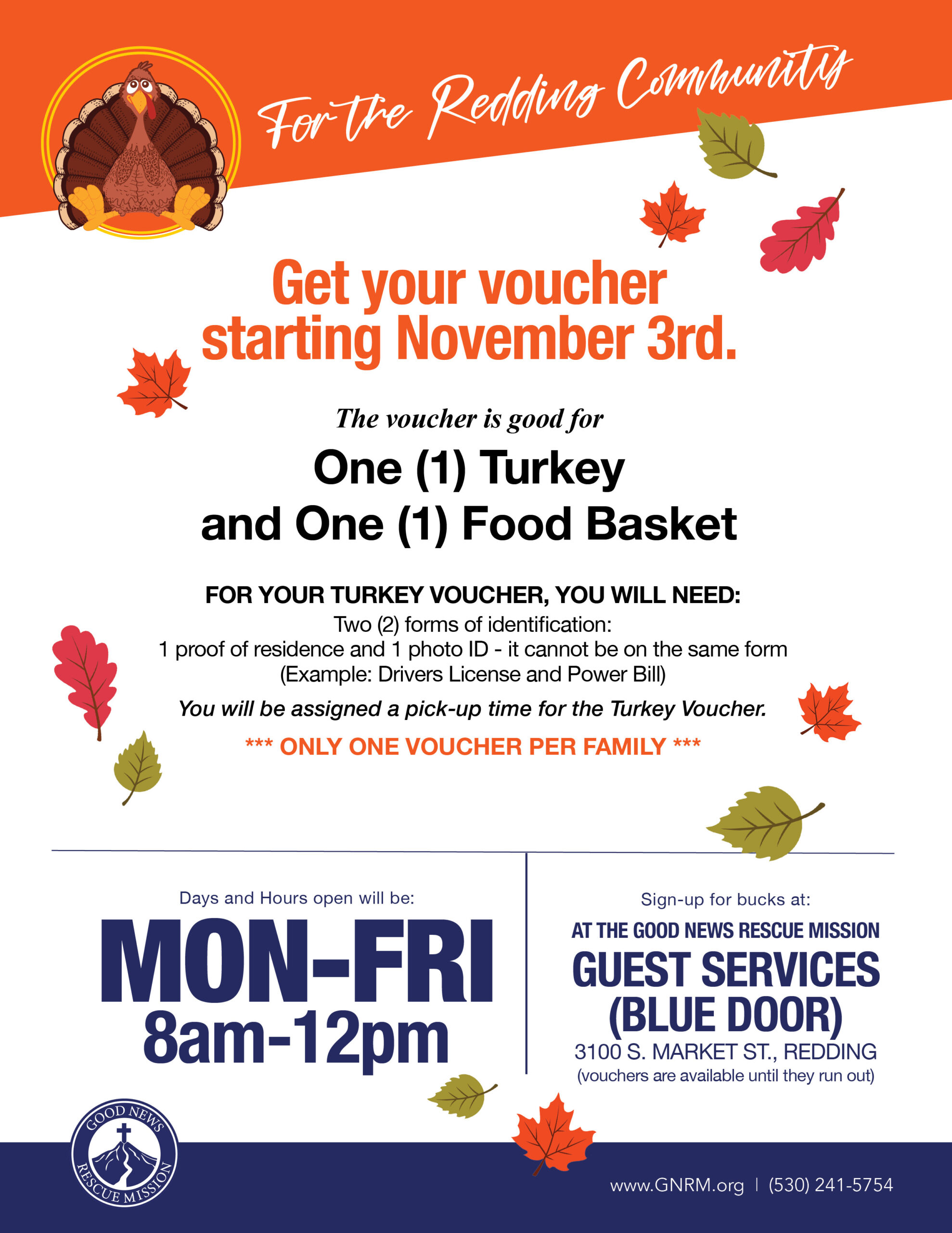 Thanksgiving Turkey Buck – Good News Rescue Mission